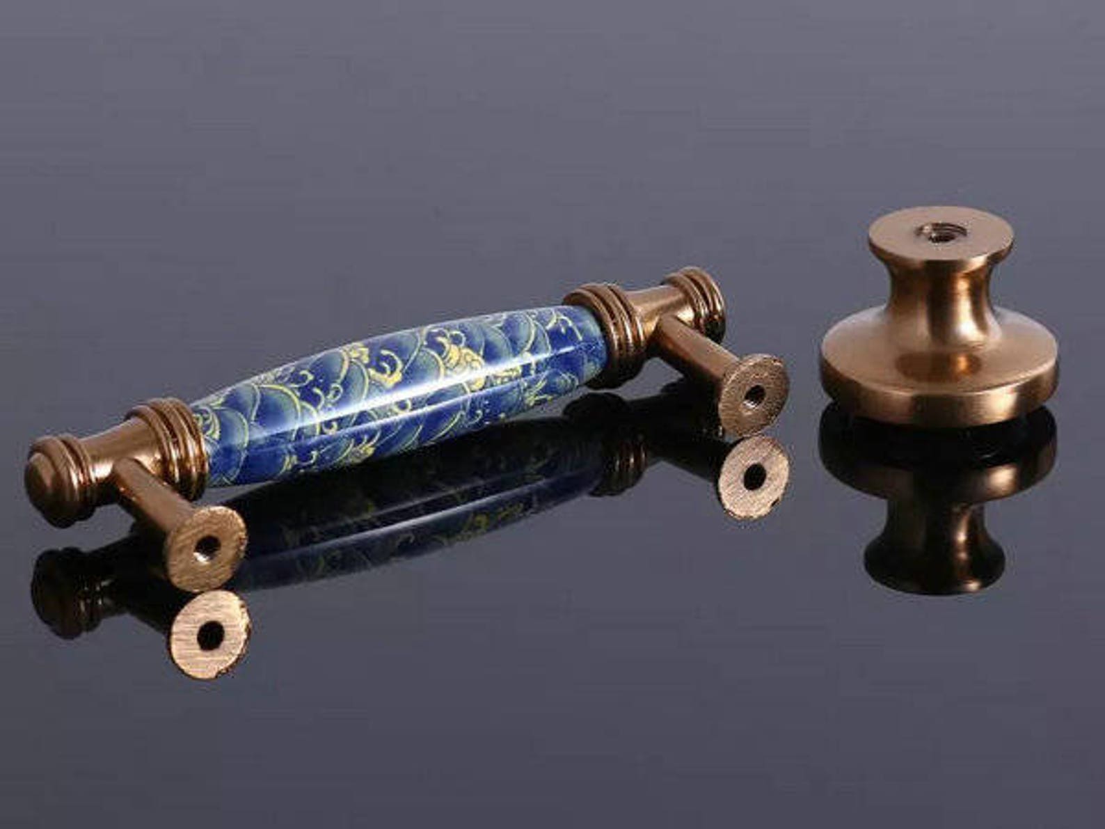 3.75 5 Blue Dresser Pulls Drawer Pull Handles - Etsy