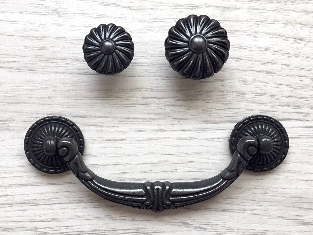 4 1/2" Drop Bail Drawer Knobs Pulls Handles Dresser Knob Antique Black ...