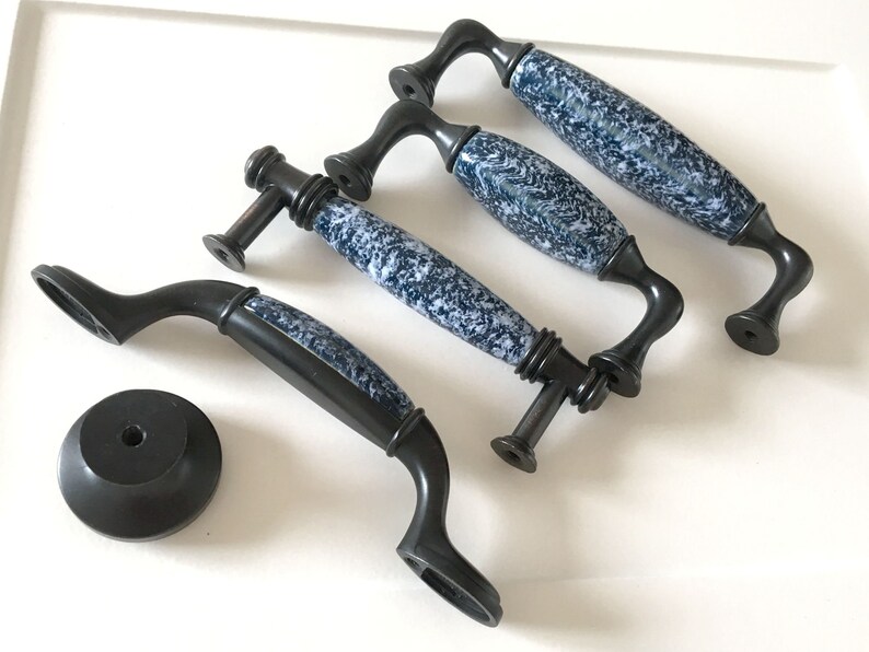 3.75 5 Blue Cabinet Pull Handle Dresser Knobs | Etsy