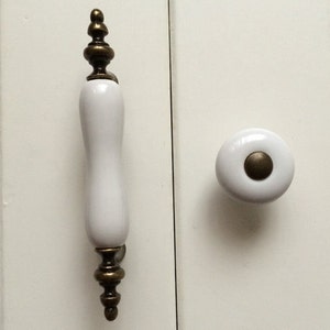 3" White Kitchen Cabinet Pulls Handles Knob Dresser Pulls Drawer Pull ...