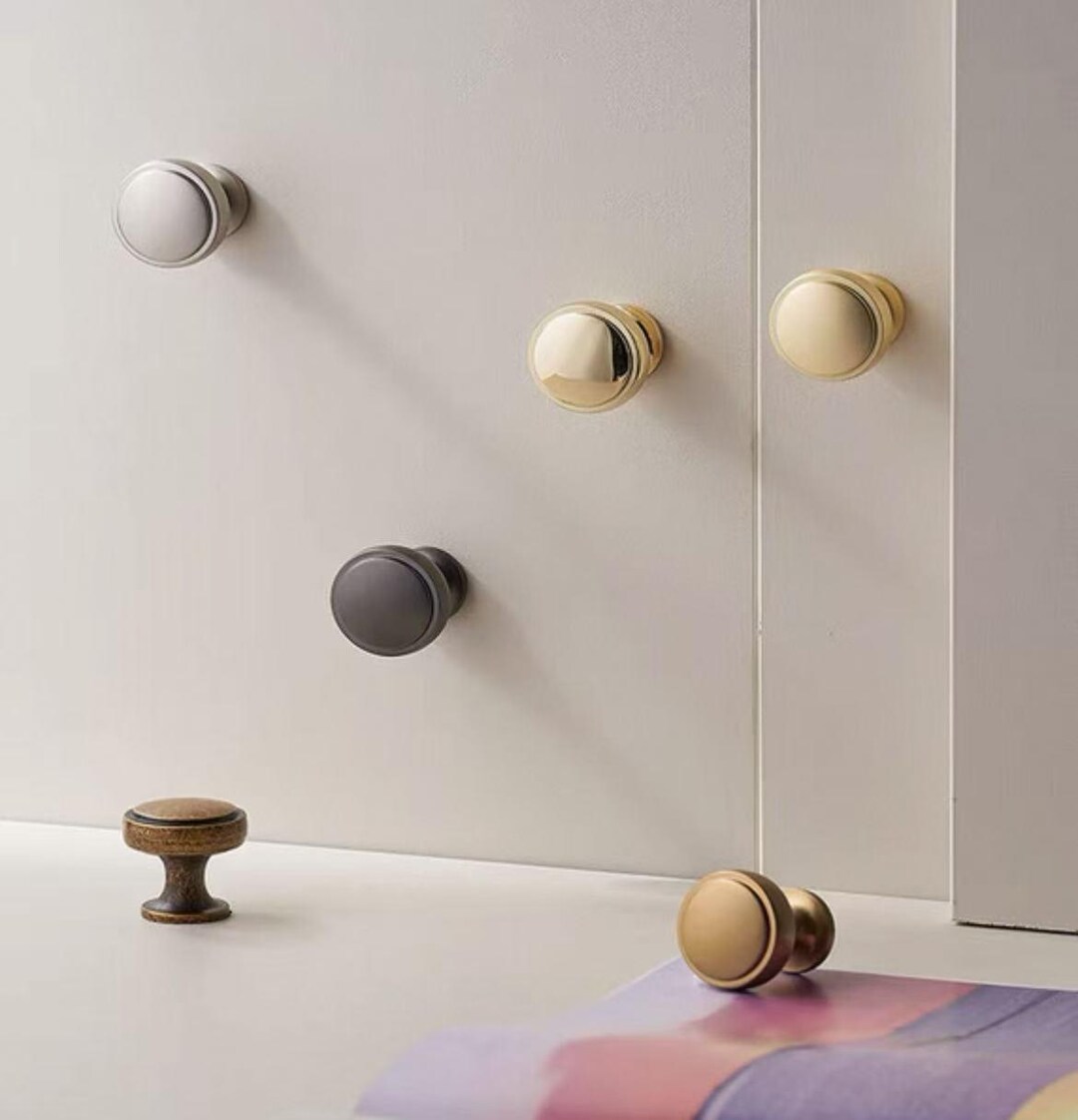 27 Mm Dia Circle Cabinet Knob Classic Round Cupboard Pull Dresser ...