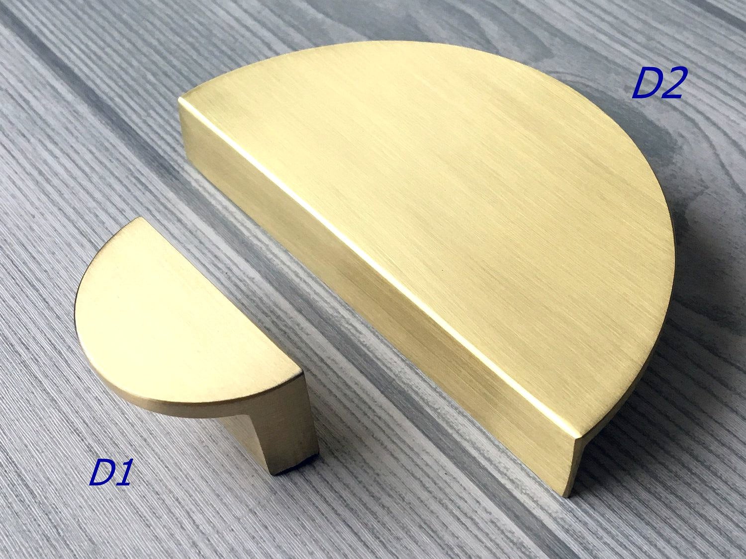 Brushed Gold Drawer Pull Half Moon Circle Handles Cabinet Knob | Etsy