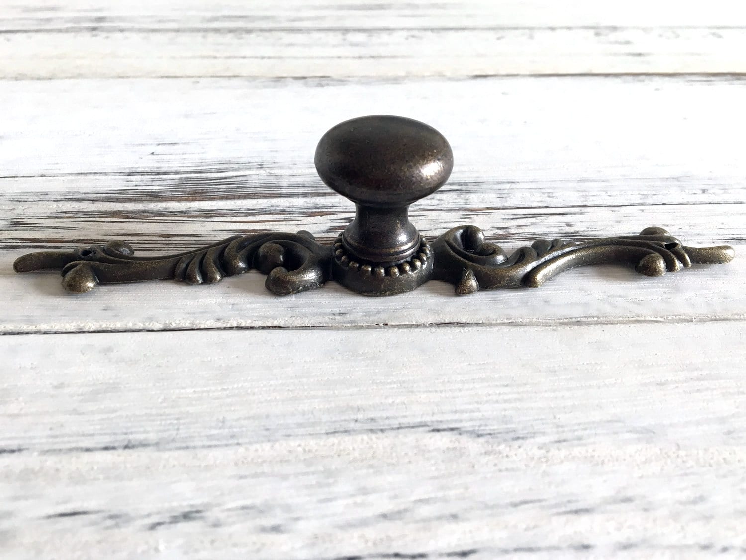 Small Knob Rustic Knob Back Plate Vintage Look Dresser Knobs | Etsy