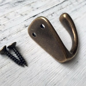 Small Wall Hooks Brass Tiny Hook Decorative Hooks Wall Hook - Etsy