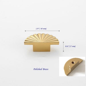 Contemporary Brass Half Moon Half Circle Dresser Drawer Knobs Semicircle Door Pulls Gold Bronze ...