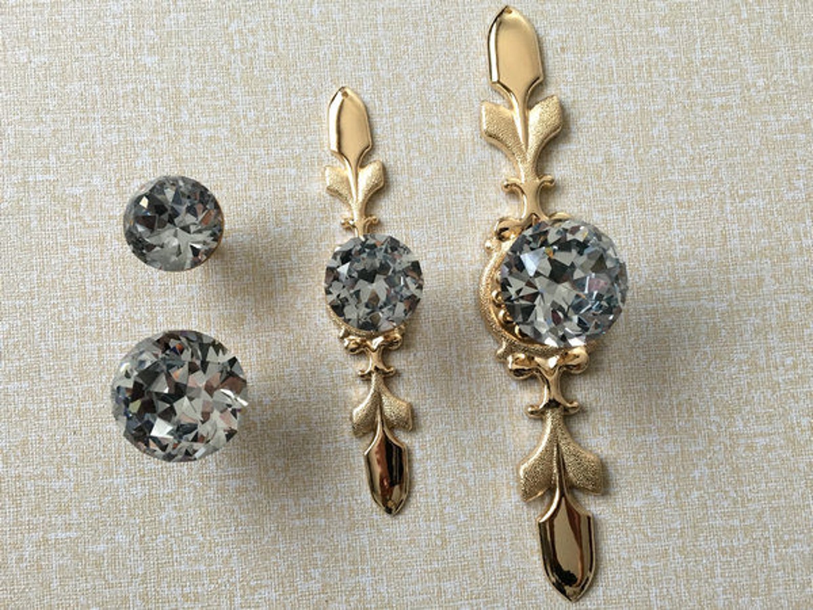 Crystal Drawer Pull Knob Pulls Rhinestone Knob Dresser Knobs | Etsy