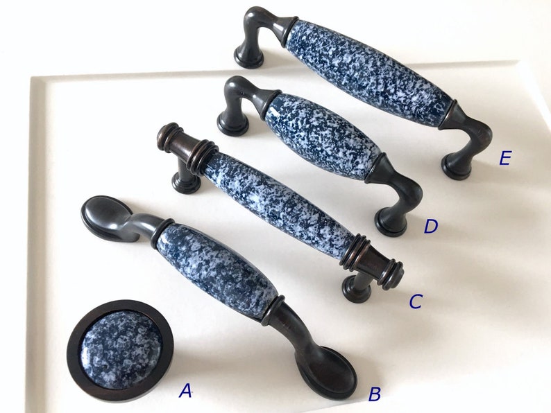 3.75 5 Blue Cabinet Pull Handle Dresser Knobs | Etsy