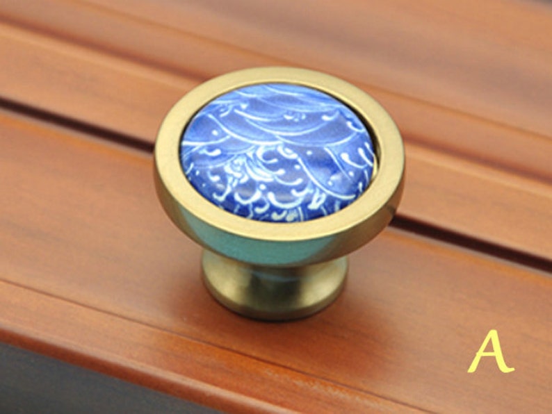 Blue White Dresser Pulls Drawer Pull Handles Kitchen Cabinet - Etsy