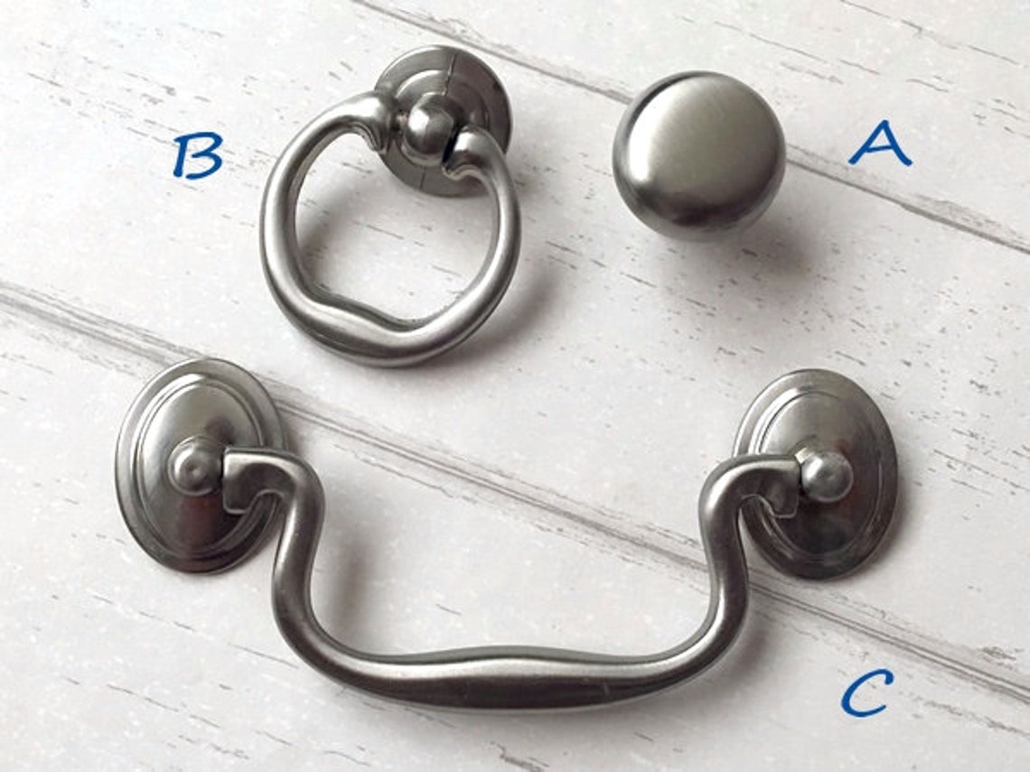 4 Drop Bail Handle Dresser Knobs Drawer Pull Handles | Etsy