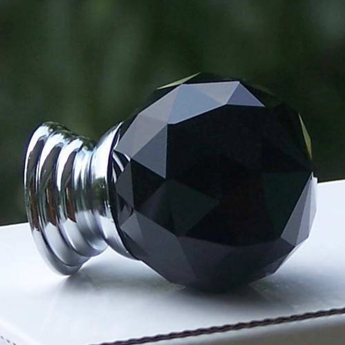 Black Crystal Knobs Glass Knobs Dresser Knobs Drawer Knobs - Etsy