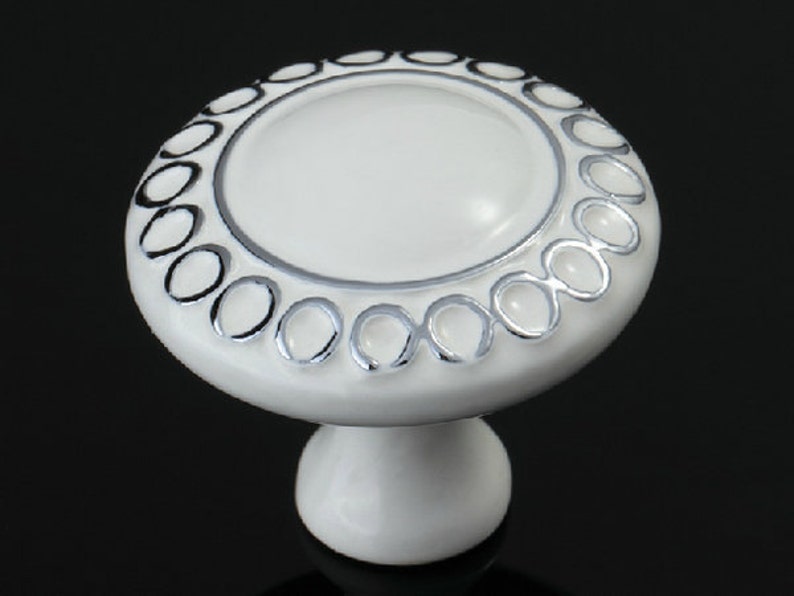 Silver Circle Knob Dresser Knob Drawer Knobs Pulls Handles / - Etsy