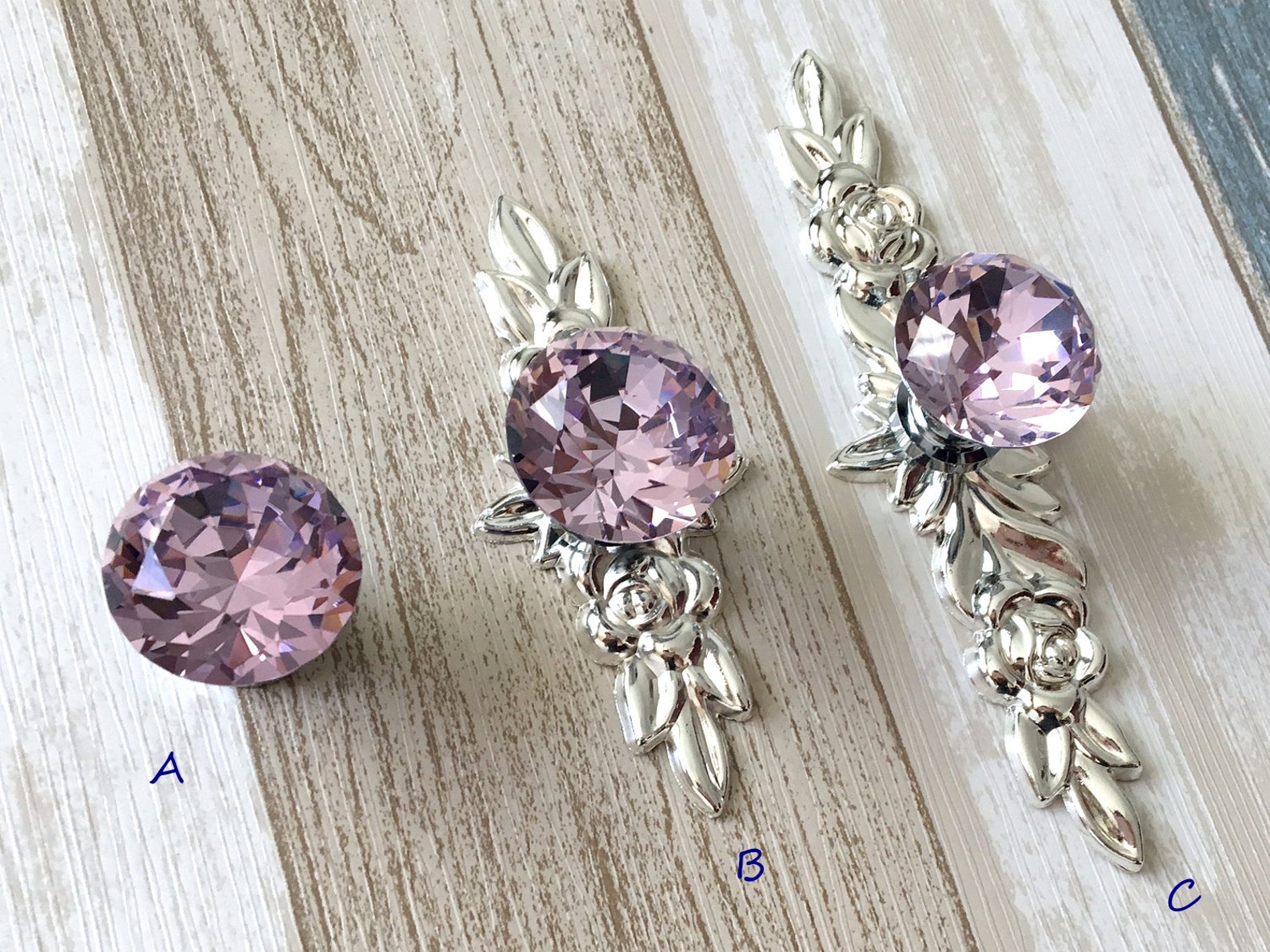 Pink Crystal Knob Drawer Knobs Glass Knob Dresser Knobs - Etsy