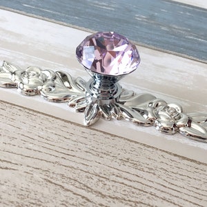 Pink Crystal Knob Drawer Knobs Glass Knob Dresser Knobs Rhinestone Pulls Handles Kitchen Cabinet ...