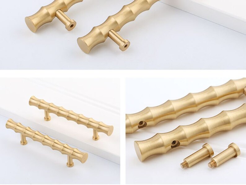 Brass Drawer Pull Bamboo Cabinet Handles Dresser Knob Drawer - Etsy