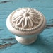 Silver White Knob Shabby Chic Cabinet Knob Pull Dresser Knob Pulls Drawer Pull Handles Kitchen ...