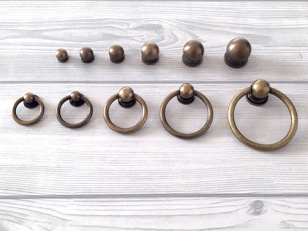 Antique Brass Knobs Drawer Pulls Antique Bronze Brass Cabinet Pull Drawer Knob Small Dresser ...