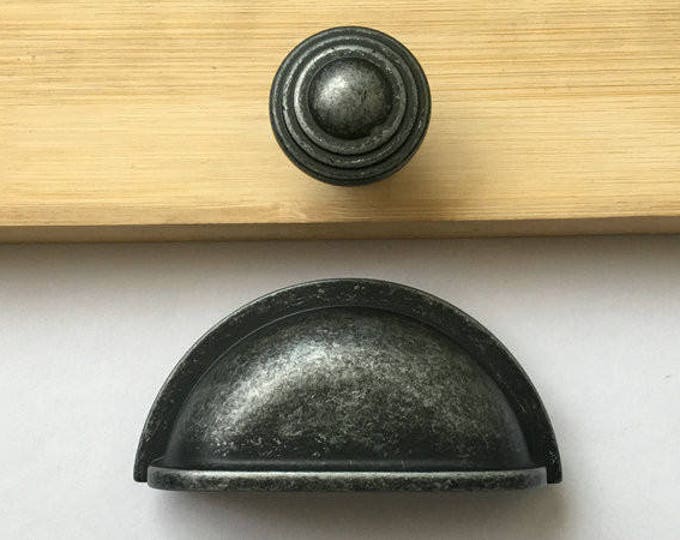 3" Drawer Pull Dresser Pulls Knobs Handles Shell Cup Bin Cabinet Door ...
