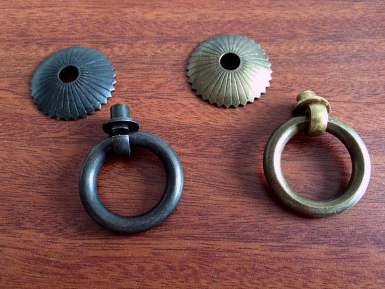 Small Drawer Pull Knobs Handles Dresser Drop Pulls Rings / | Etsy