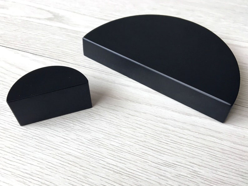 1.25 2.5 C-C Half Circle Pull Black Drawer Pulls | Etsy Canada