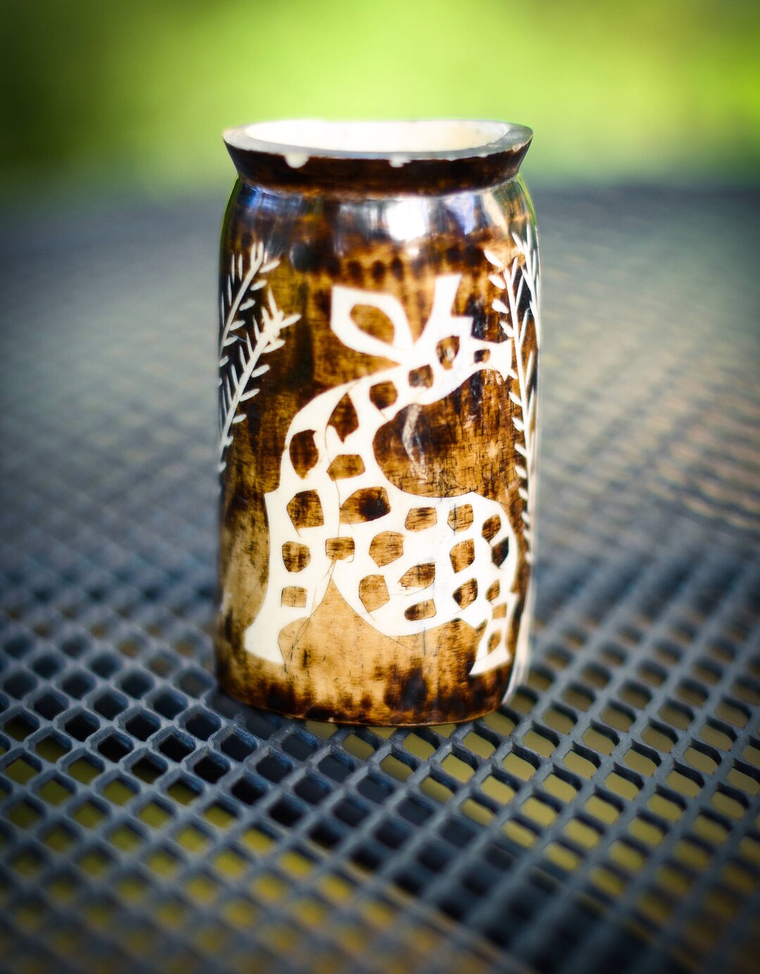 Hand-carved Giraffe Pen/toothpick Holder From Kenya - Etsy