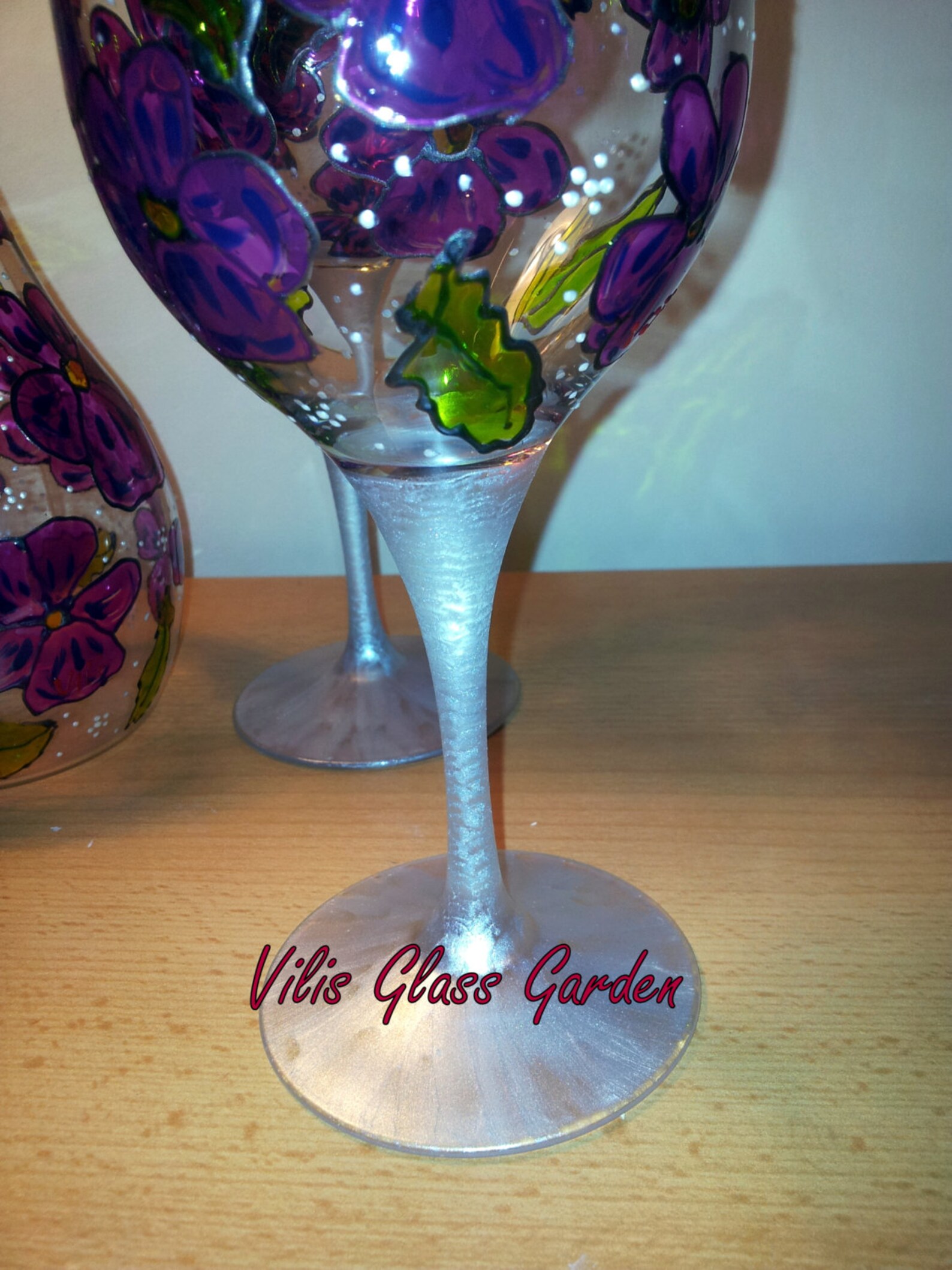 Hand-painted Set for Vine violets - Etsy