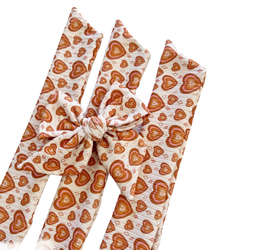 Clearance - Retro Beating Heart - Set of 3 - Bow Strips - 3-4" Bows ...
