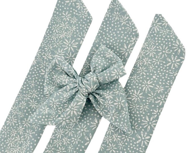 Mint Daisy Organic Cotton - Set of 3 - Bow Strips - 3-4" Bow - DIY Bows ...