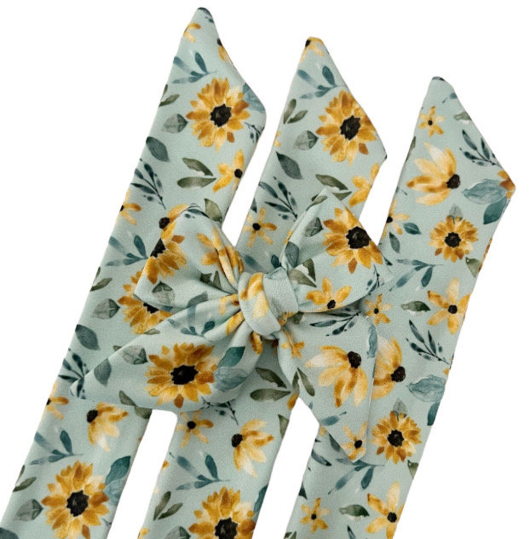 Sunflowers - Set of 3 - Bow Strips - 3-4" Bows - DIY Bows - Hand Tied ...