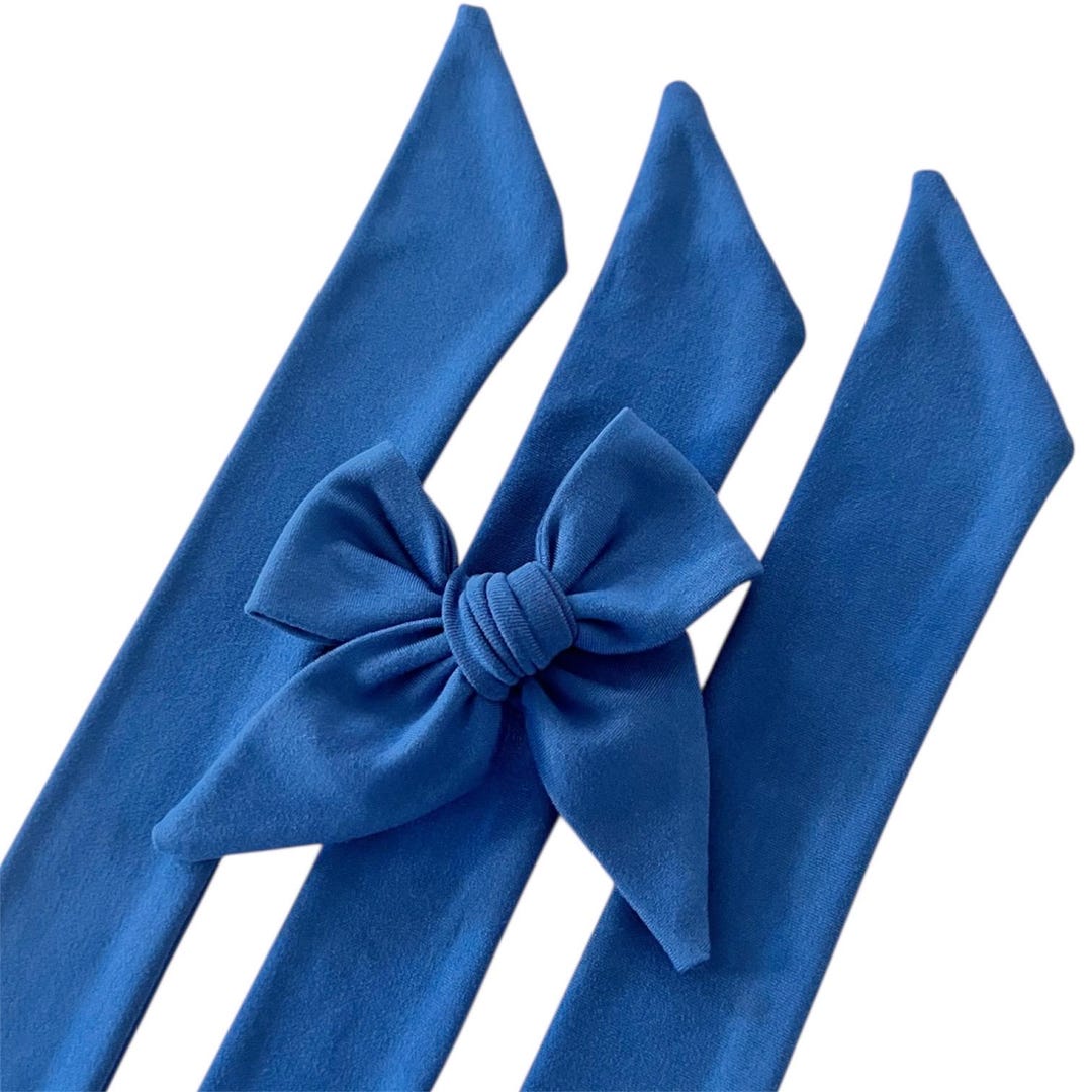 Royal Blue DBP - Set of 3 - Bow Strips - 3-4" Bows - Double Brushed ...