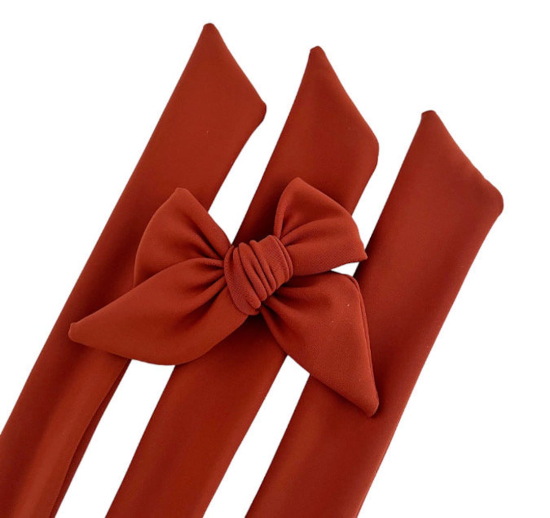 Rust Swim - Set of 3 - Bow Strips - 3-4" Bows - Fabric - DIY Bows ...