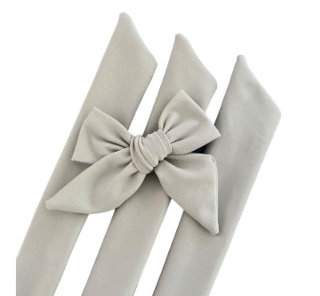 Light Gray Swim - Set of 3 - Bow Strips - 3-4" Bows - Fabric - DIY Bows ...