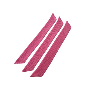 Candy Pink - Set of 3 - Bow Strips - 3-4" Bows - Double Gauze - DIY ...