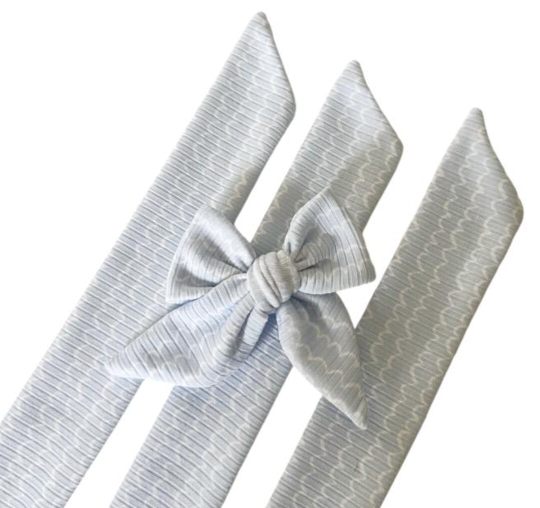 Waves - Set of 3 - Bow Strips - 3-4" Bows - Ribbed Stretch - DIY Bow ...