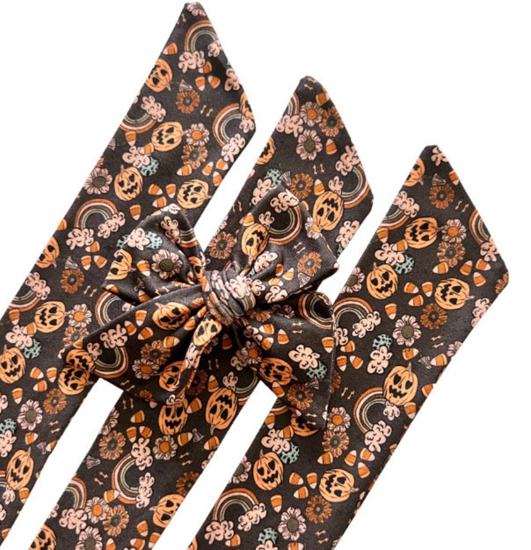 Retro Jack-o-lantern - Set of 3 - Bow Strips - 3-4" Bows - DIY Bows ...