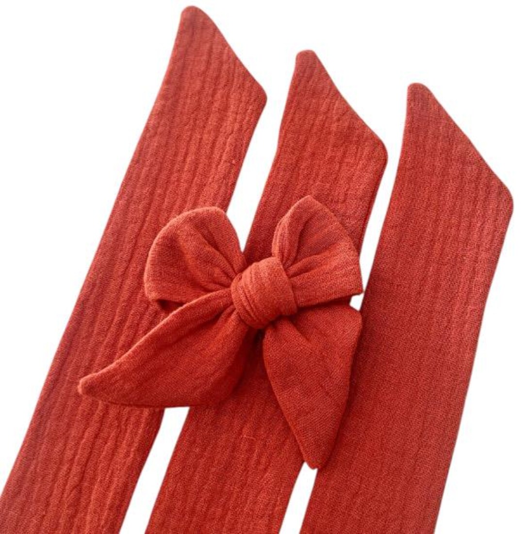 Cinnamon - Set of 3 - Bow Strips - 3-4" Bows - Double Gauze - DIY Bows ...