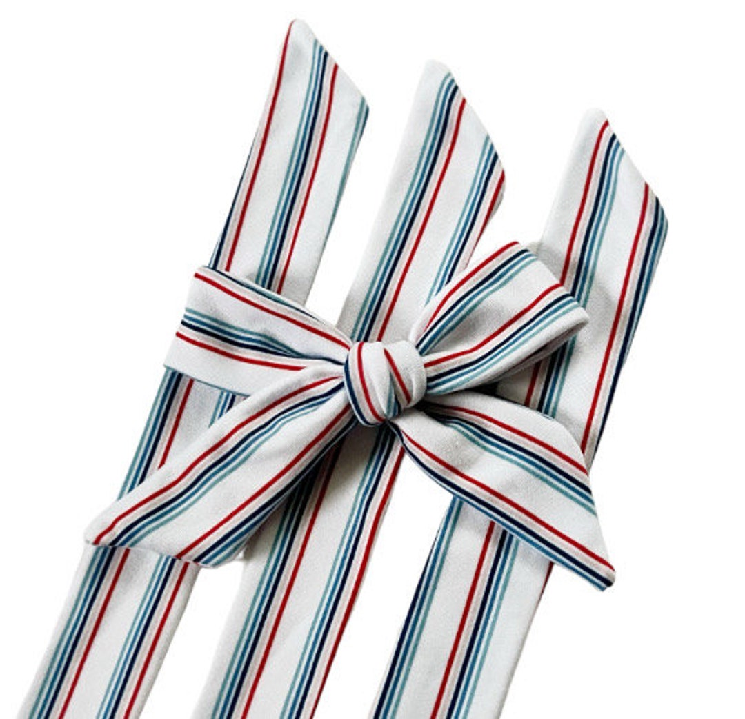 Patriotic Stripes - Set of 3 - Bow Strips - 4-5” Bows - DIY Bows - Hand ...