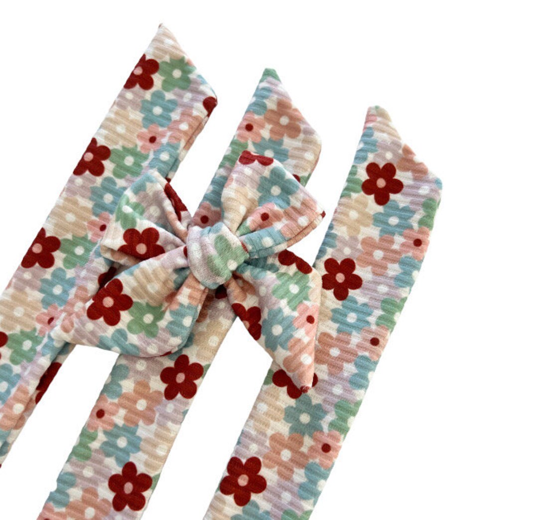 Set of 3 Bow Strips 3-4 Bows Simple Blooms DIY Bows Hand Tied Bow Pre ...