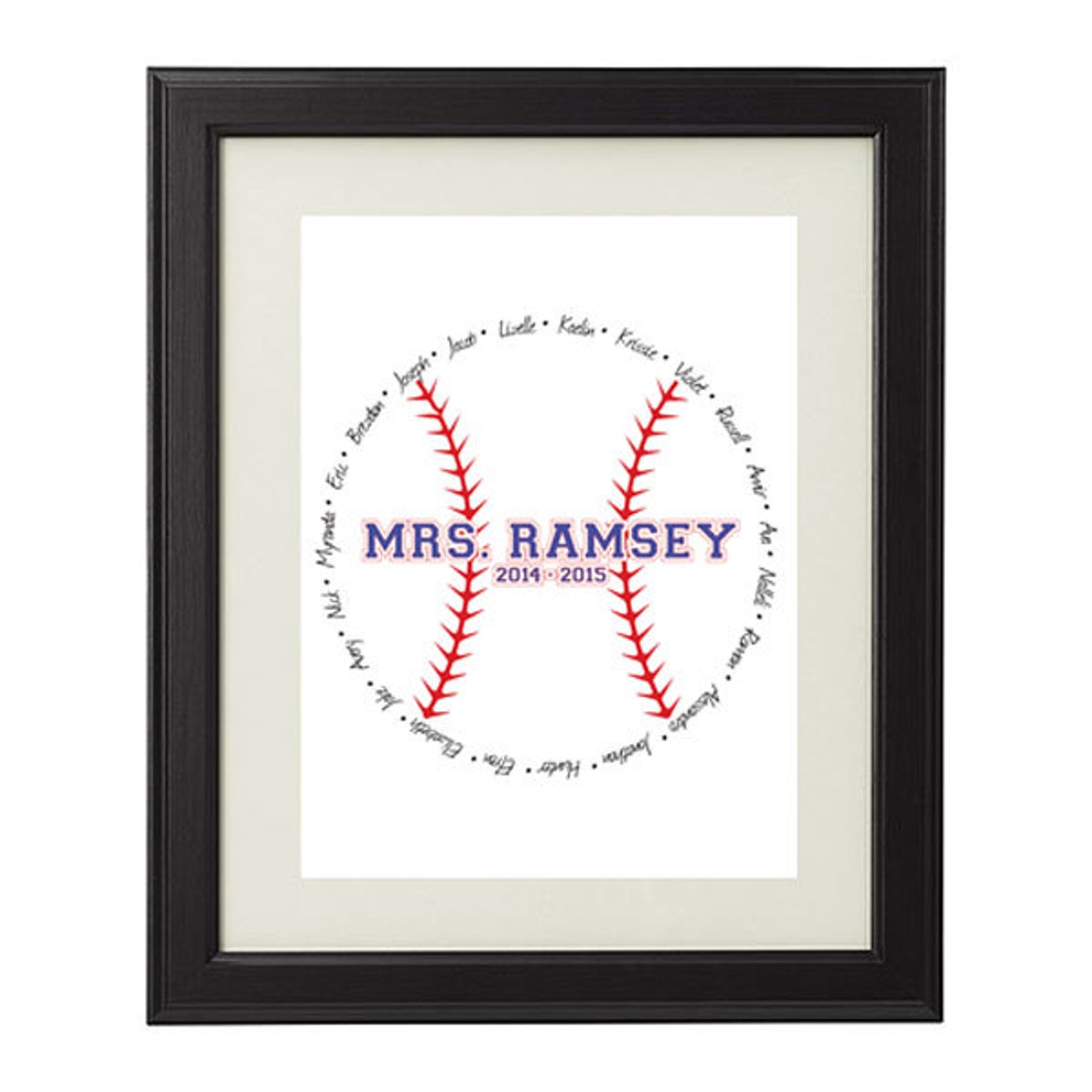 Custom Baseball Printable Art for Teachers or Coaches With - Etsy