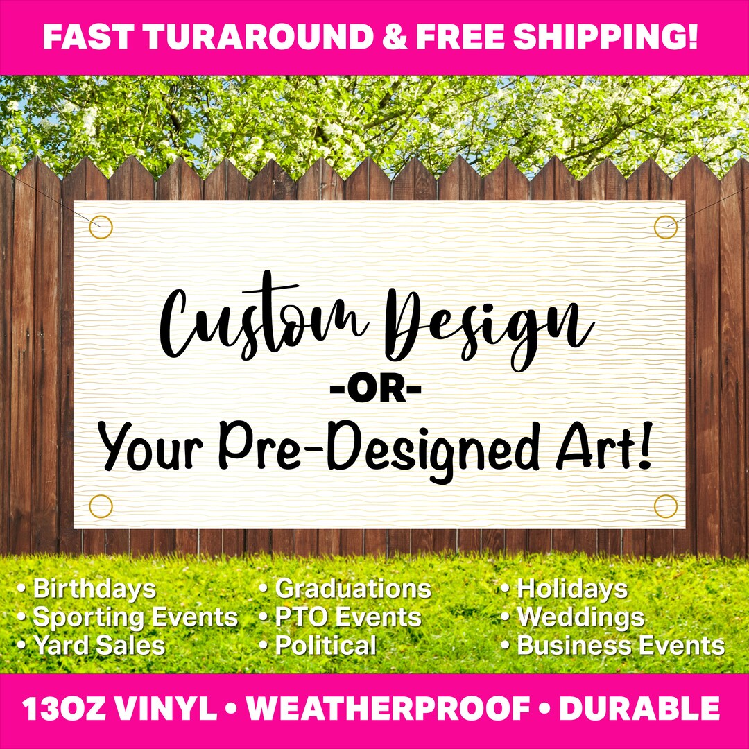 Custom Vinyl Banner | Full Color Design, Personalized for Your Sports ...
