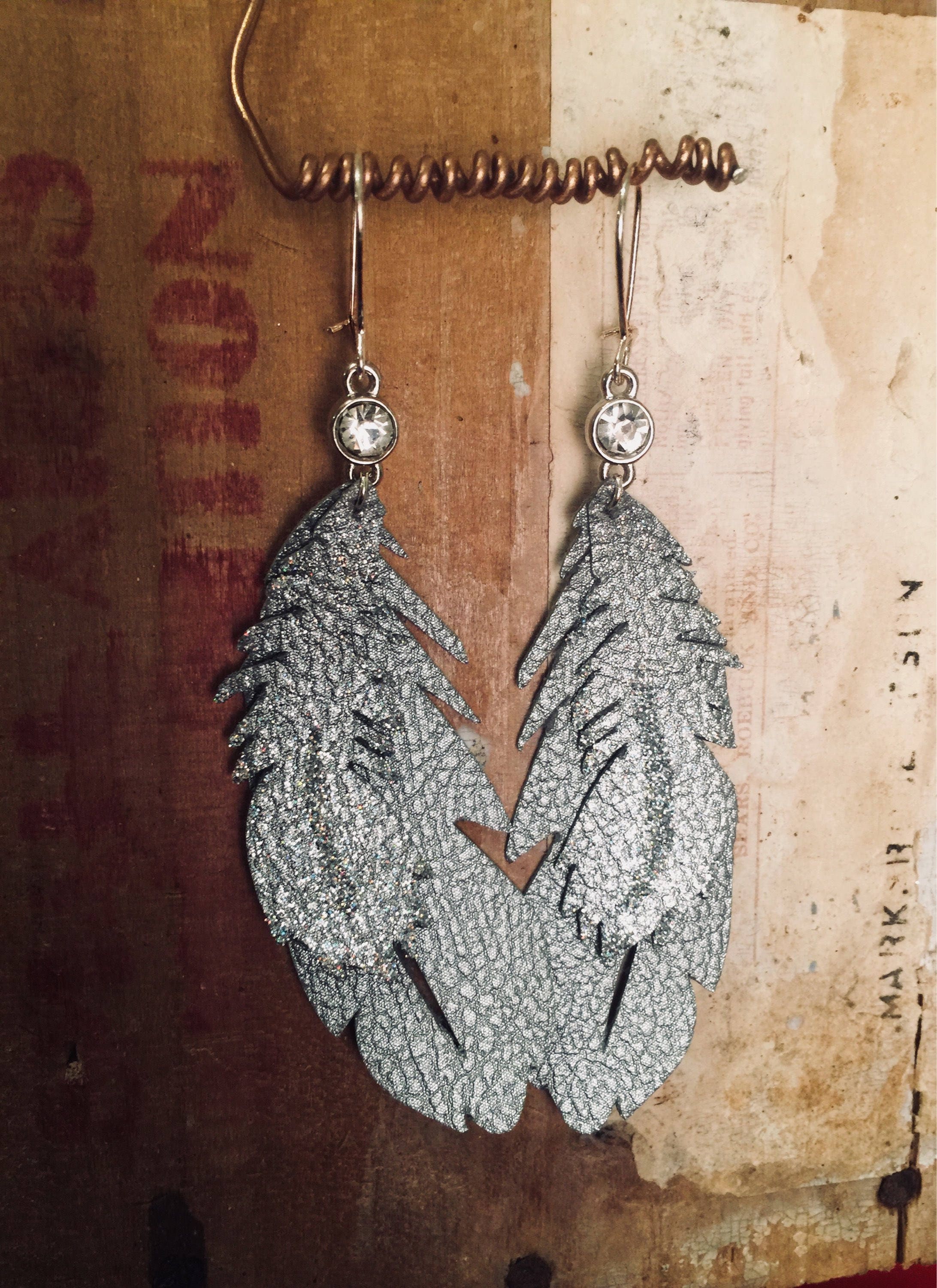 Feather File DIY Earrings, Leather Jewelry Making, Svg, Dangle Cut Out ...