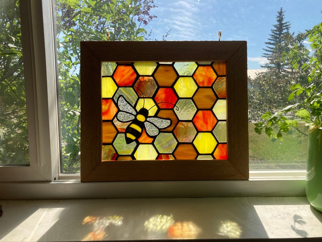 Bee in the Hive, Stained Glass Window - Etsy
