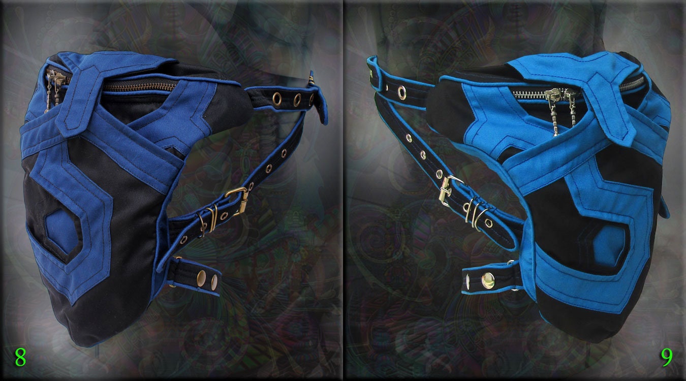 Reactor Belt Uv Neon Festival Utility Psytrance Pocket Hip | Etsy