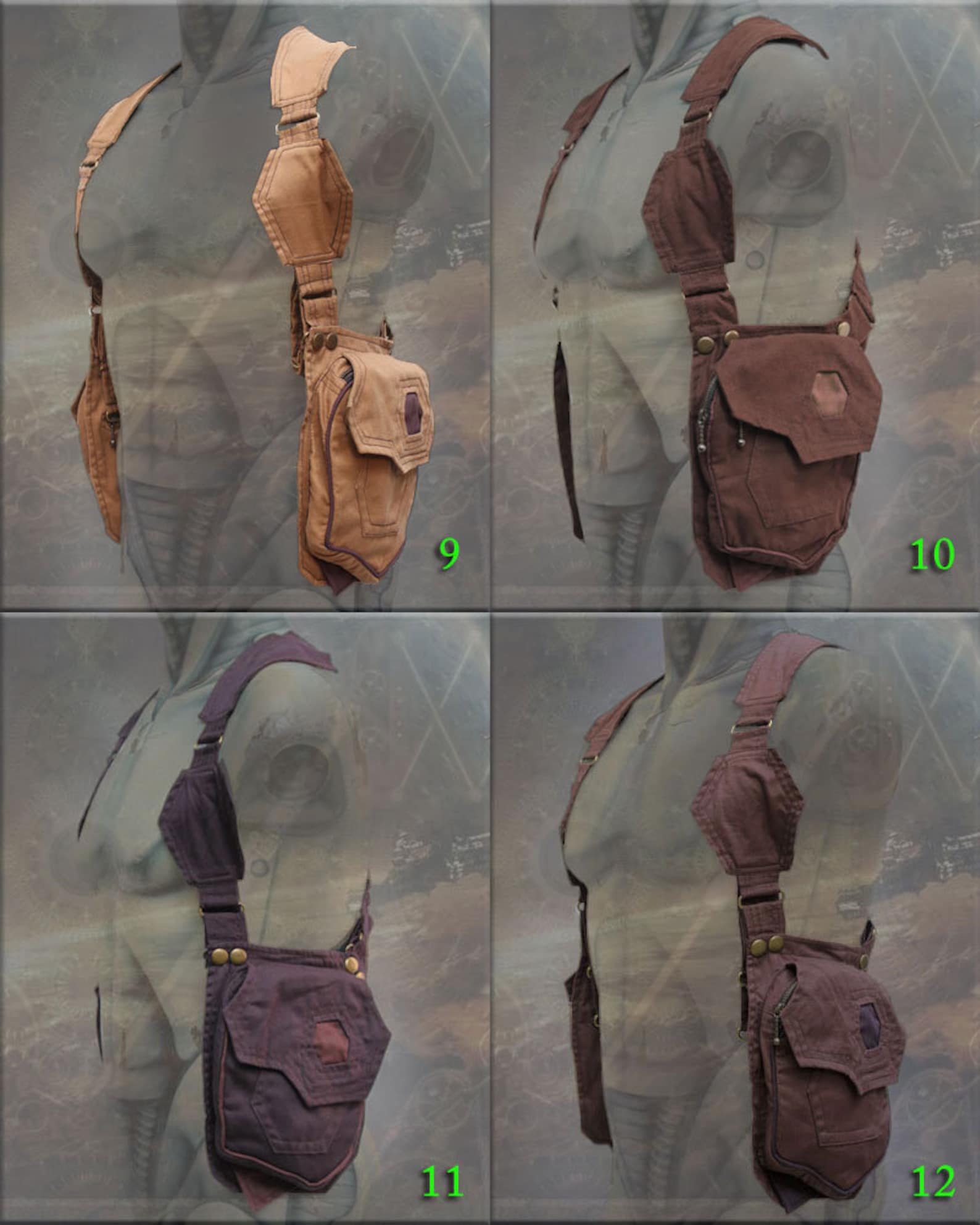 Nibiru Holster Bag ~ Post Apocalyptic Neo Tribal Uv Festival Style ...