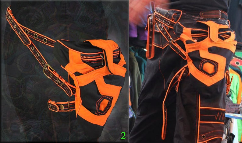 Reactor Belt Uv Neon Festival Utility Psytrance Pocket Hip - Etsy