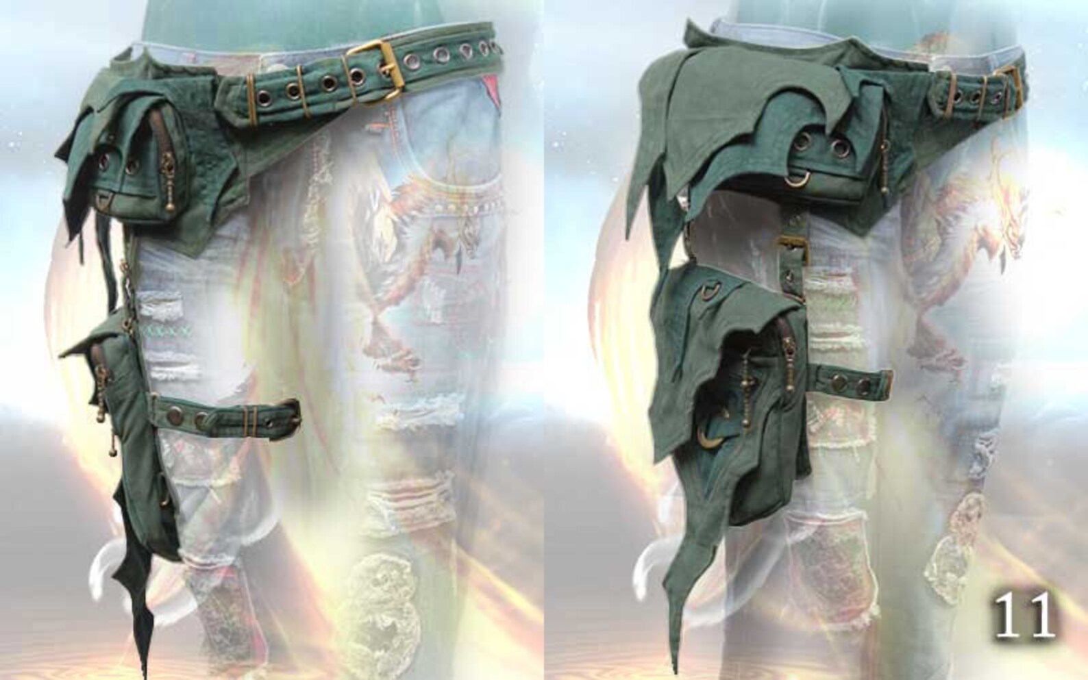 Phoenix Belt Post Apocalyptic Hip Pocket Belt Pouch With Leg - Etsy