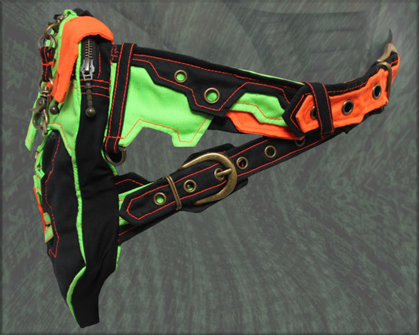 Matrix Belt Uv Neon Reactive Cyber Psytrance Pocket Belt, Mens ...