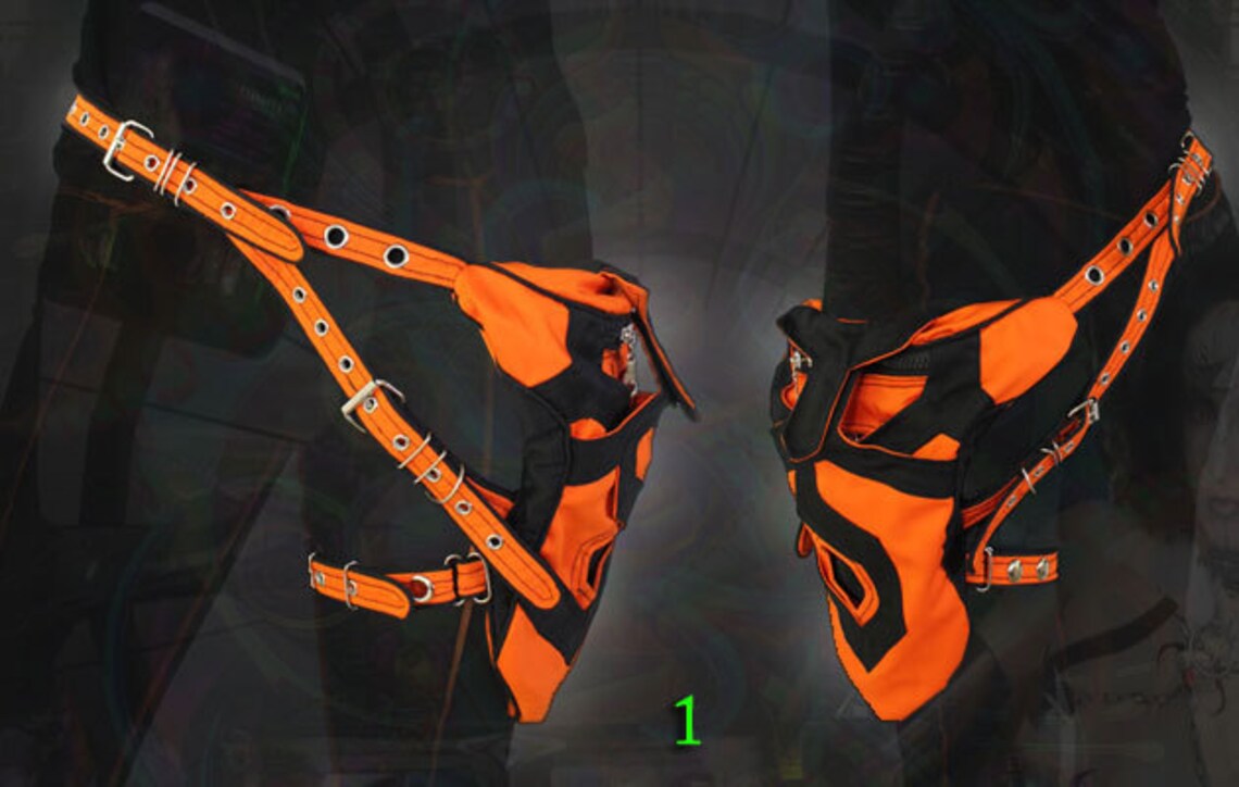 Reactor Belt Uv Neon Festival Utility Psytrance Pocket Hip | Etsy