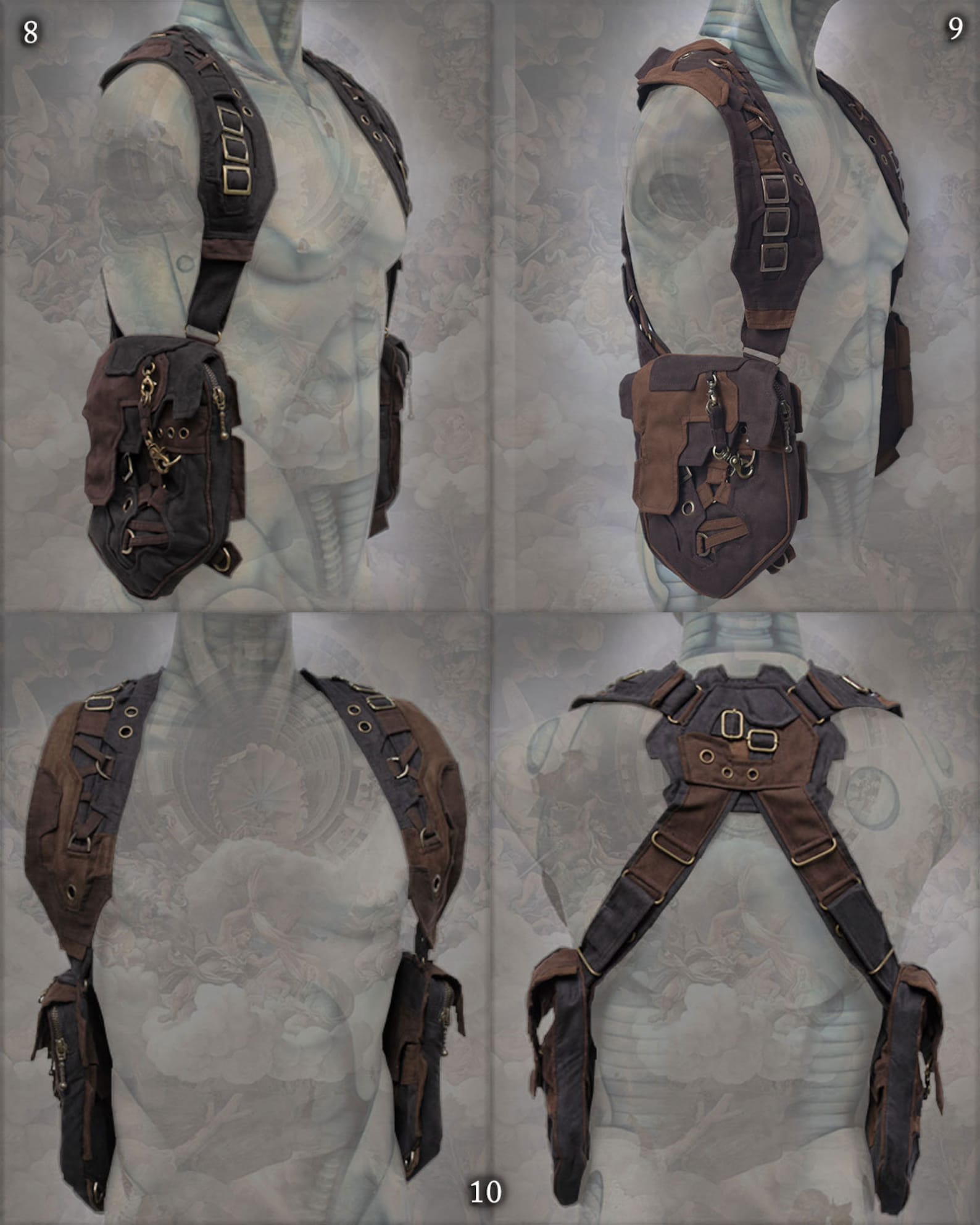 Pandoras Shoulder Pocket Holster Bag ~ Neo Machine Steampunk Style ...