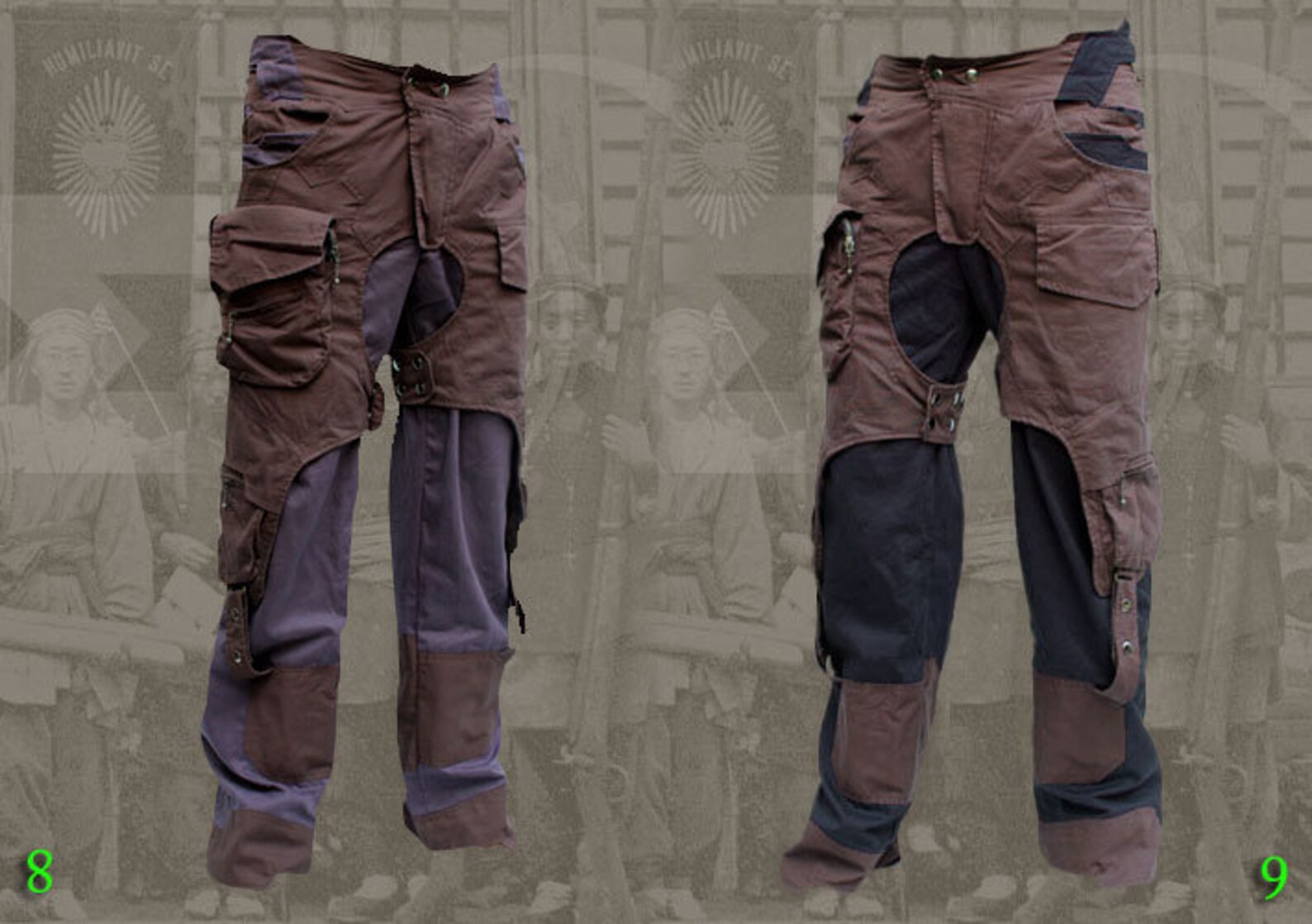 Rebel Pants ~ Post Apocalyptic Goa Psypunk Multi Cargo Pocket Psytrance ...