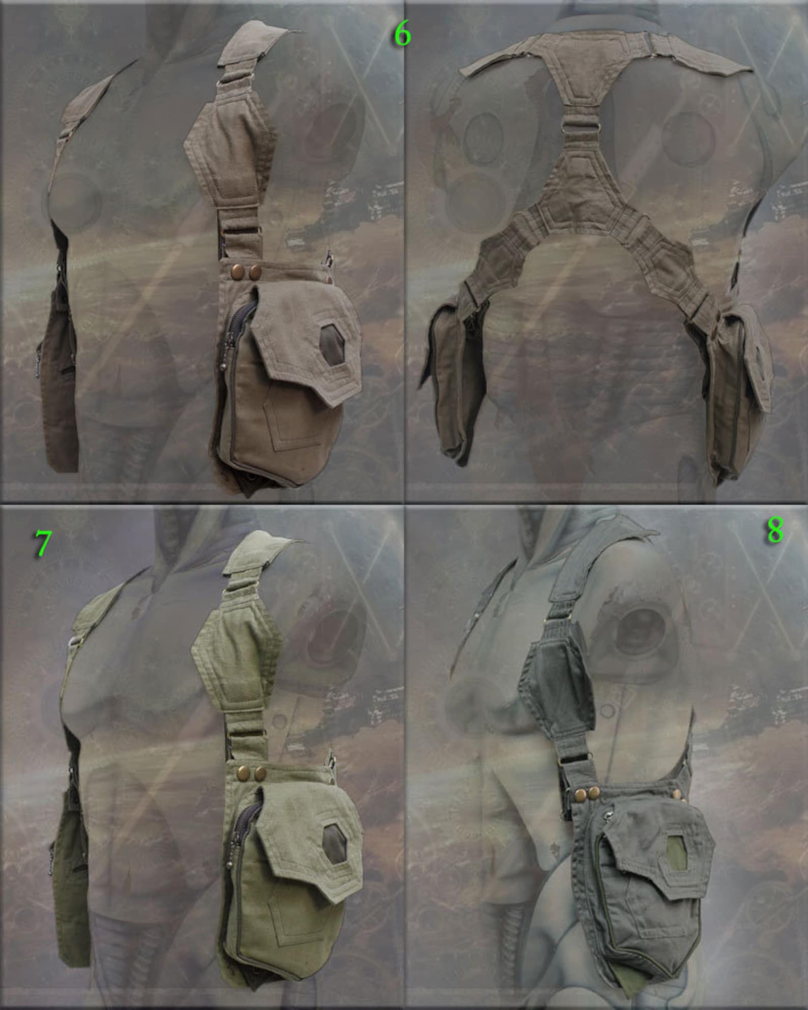 Nibiru Holster Bag ~ Post Apocalyptic Neo Tribal Uv Festival Style ...